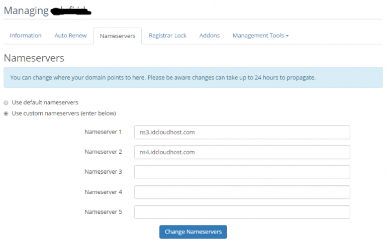 Tutorial Mengganti Nameserver (NS) di IDCloudHost