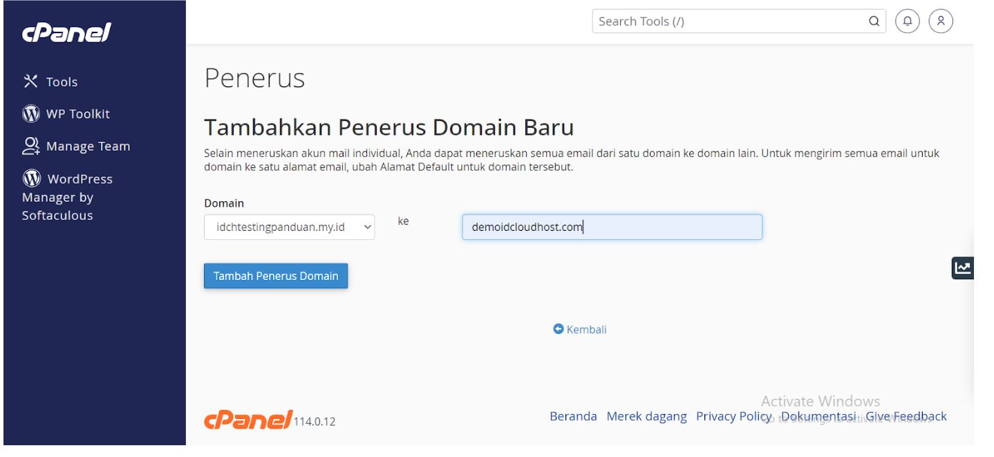 Cara Setting Email Forwarding di cPanel - IDCloudHost