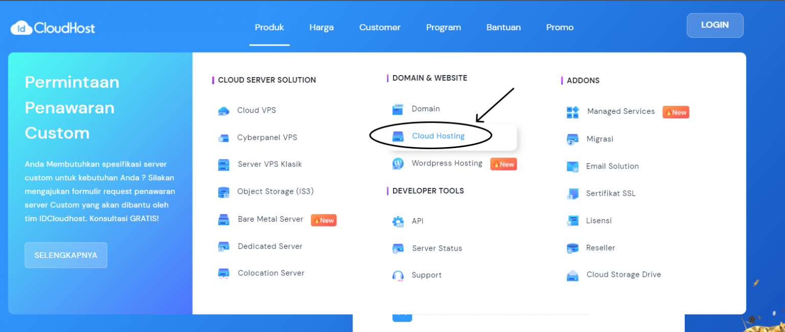 Cara Order Layanan Hosting - IDCloudHost
