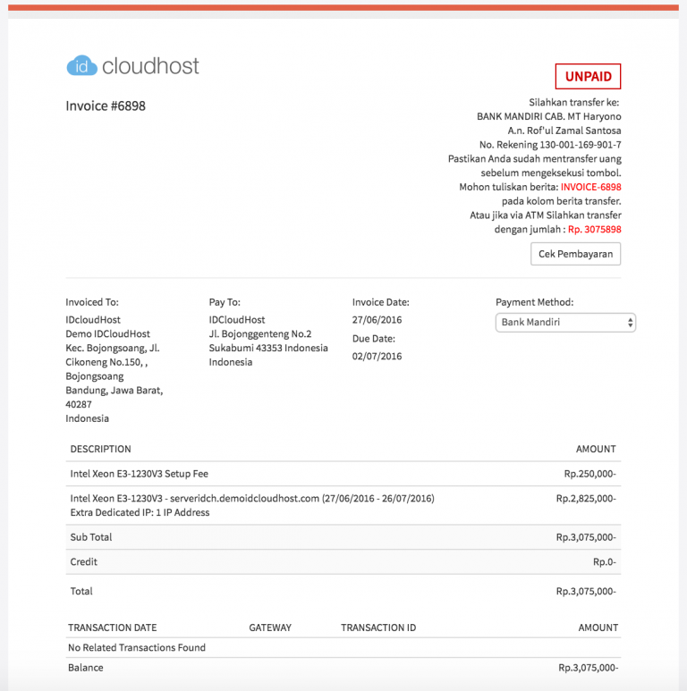 Cara Order Layanan Dedicated Server - IDCloudHost