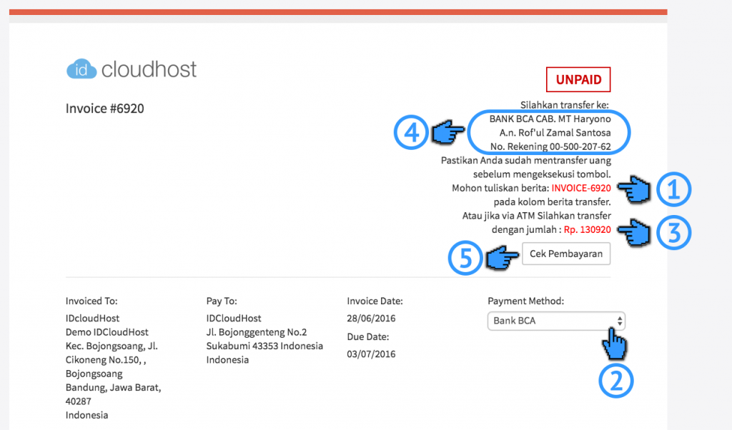 Cara Melakukan Pembayaran di IDCloudHost - IDCloudHost