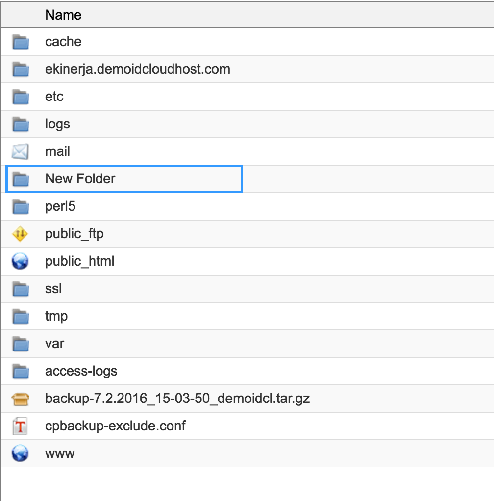 Operasi Membuat Folder Baru pada File Manager - IDCloudHost