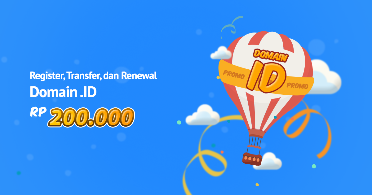Promo Domain ID - Register, Transfer, dan Renewal - IDCloudHost