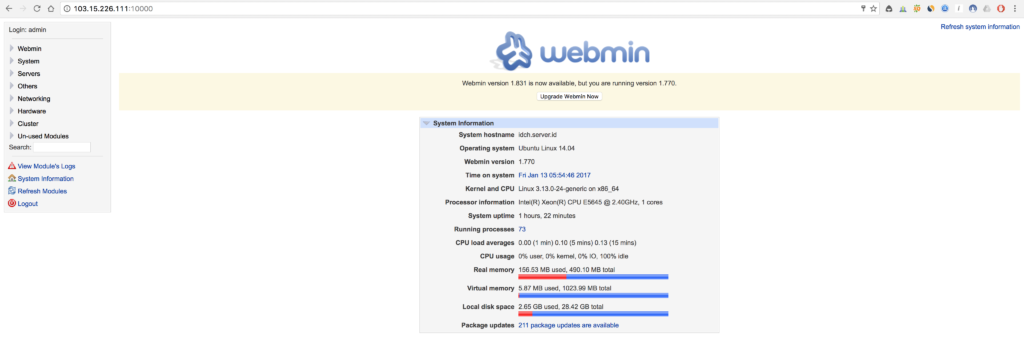 Tutorial Cara Menginstall Webmin di Ubuntu - IDCloudHost
