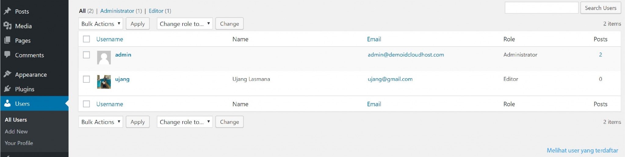 Tutorial Cara Mengelola User (Pengguna) pada Wordpress - IDCloudHost