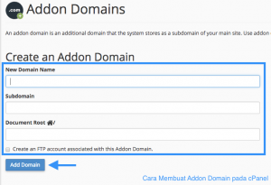 Cara Membuat Addon Domain pada cPanel - IDCloudHost