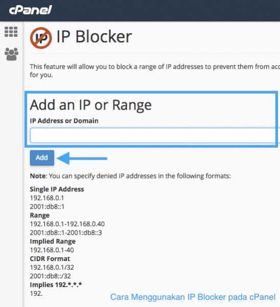 Cara Menggunakan IP Blocker pada cPanel - IDCloudHost