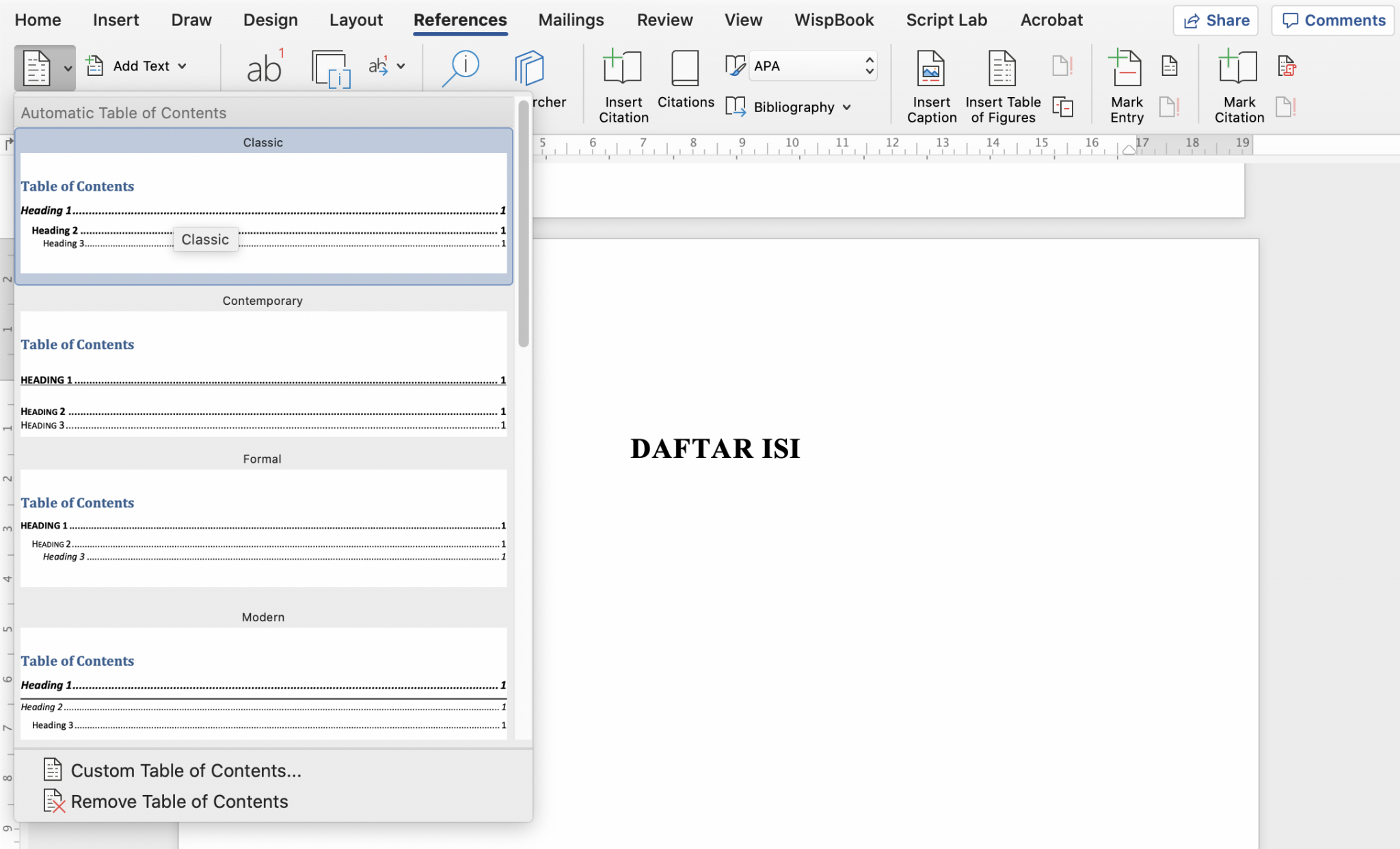 Cara Membuat Daftar Isi Secara Otomatis pada Microsoft Word [LENGKAP ...