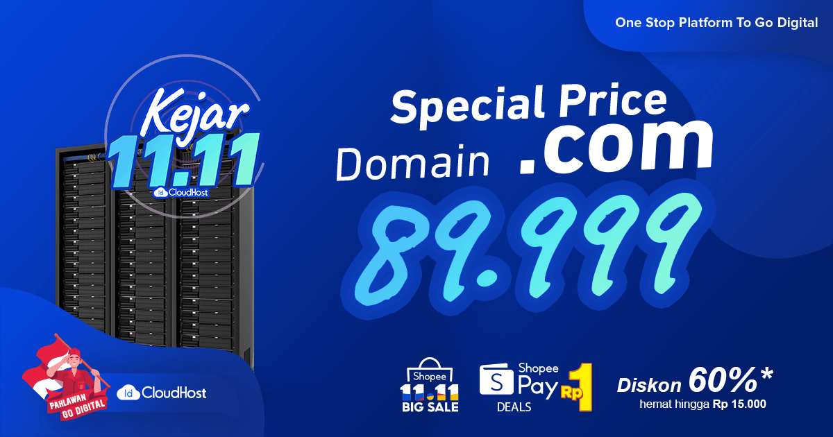 Promo Domain Indonesia .COM 11.11 Hanya 89.900!