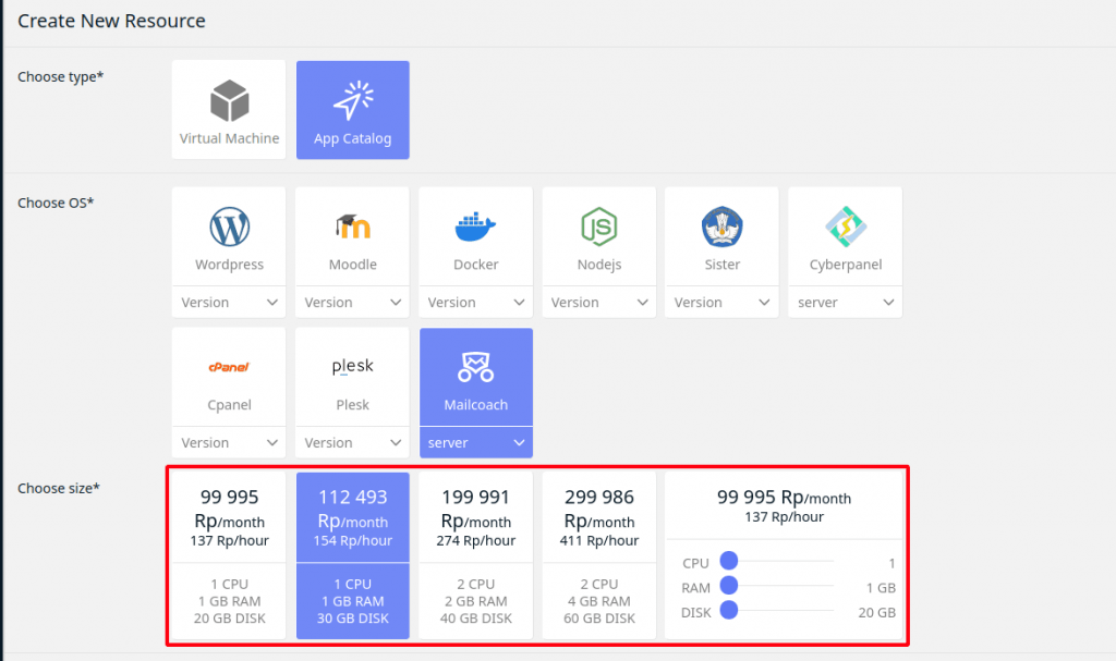 Install MailCoach di App Catalog Cloud VPS - IDCloudHost
