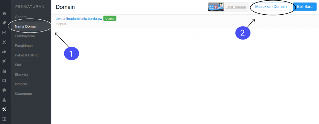 Cara Custom Domain IDCloudHost di Berdu - IDCloudHost