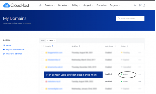 Cara Custom Domain IDCloudHost di Berdu - IDCloudHost