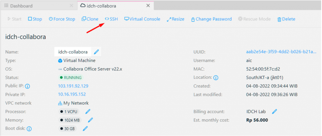 Panduan Instalasi Collabora Office di Cloud VPS IDCloudHost