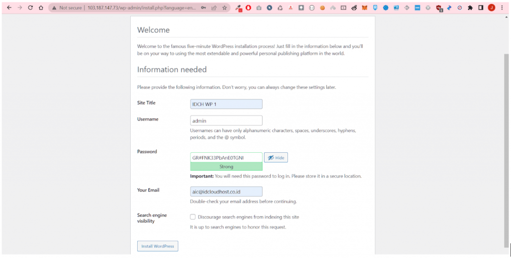Install Wordpress dengan MariaDB dan Load Balancer di IDCloudHost