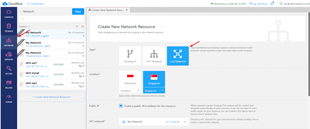 Install Wordpress dengan MariaDB dan Load Balancer di IDCloudHost