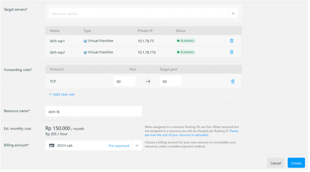Install Wordpress dengan MariaDB dan Load Balancer di IDCloudHost