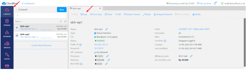 Install Wordpress dengan MariaDB dan Load Balancer di IDCloudHost