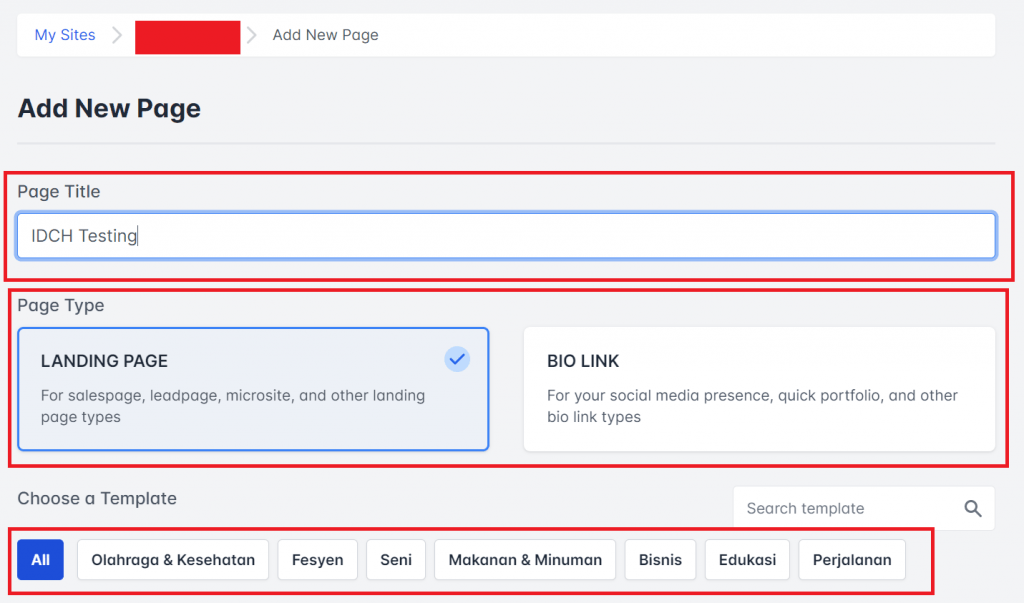 Cara Membuat Landing Page dengan Website Instan IDCloudHost