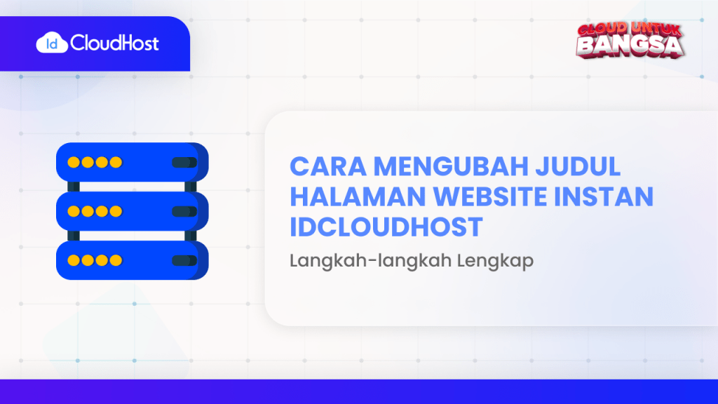 Mengubah Judul Halaman Situs di Website Instan IDCloudHost