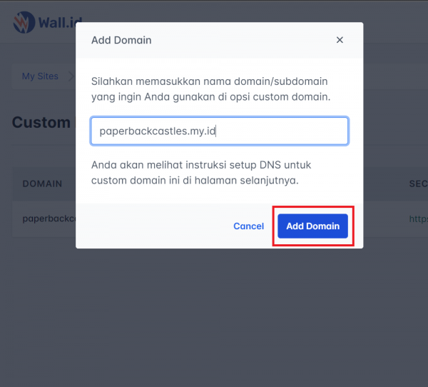 Cara Custom Domain di Website Instan IDCloudHost - IDCloudHost