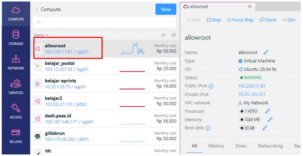 Cara Allow Login Root pada VM Layanan Cloud VPS - IDCloudHost