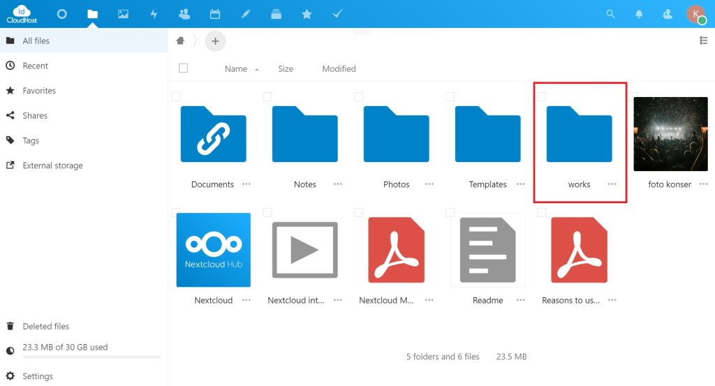 Cara Membuat Folder di Nextcloud (Cloud Storage) - IDCloudHost